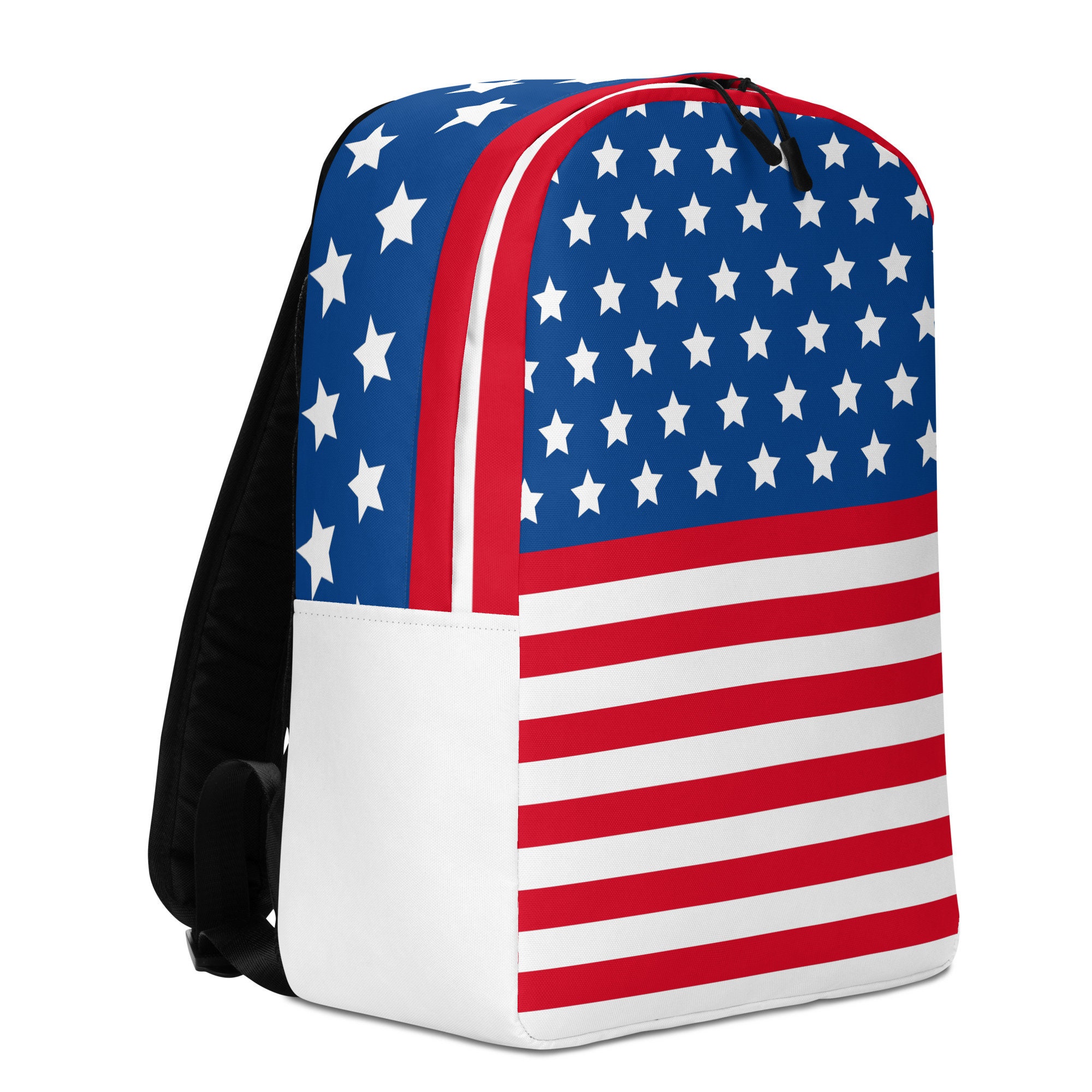 American Flag Backpack, USA Book Bag, Minimalist Travel Bag - Etsy