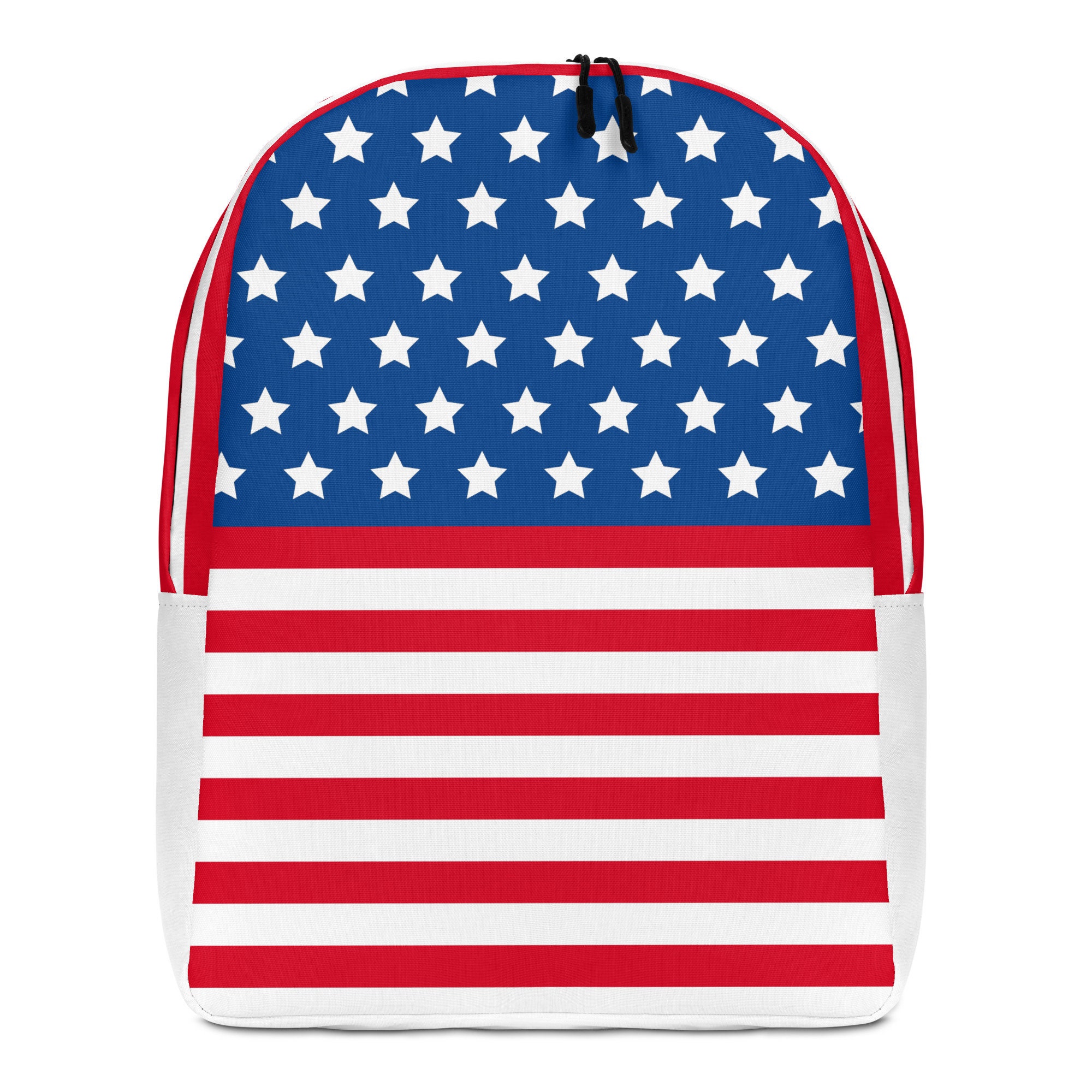 American Flag Backpack, USA Book Bag, Minimalist Travel Bag - Etsy