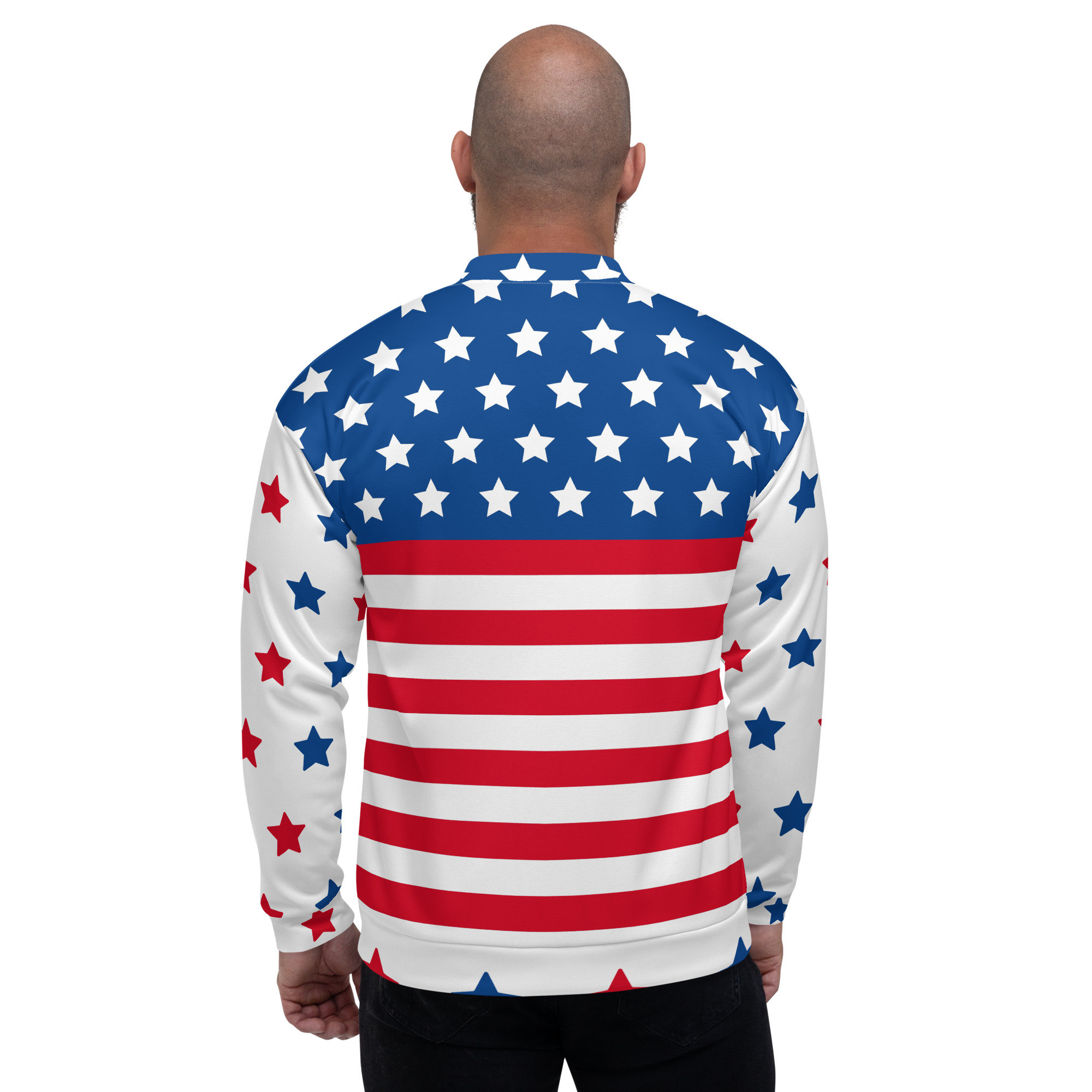 American Flag Bomber Jacket: Patriotic Unisex Apparel - Etsy