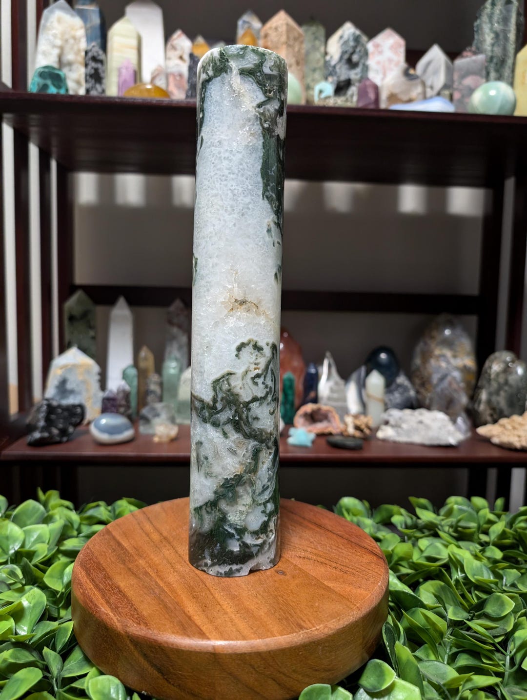 Moss Agate Pillar Tower B - Etsy