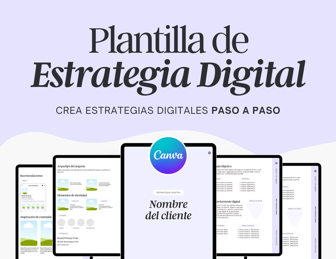Digital Strategy Template - Etsy