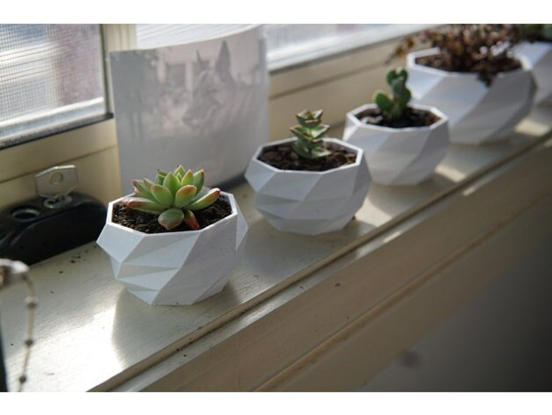 Low Poly Planter Pot, 3D Printed - Etsy