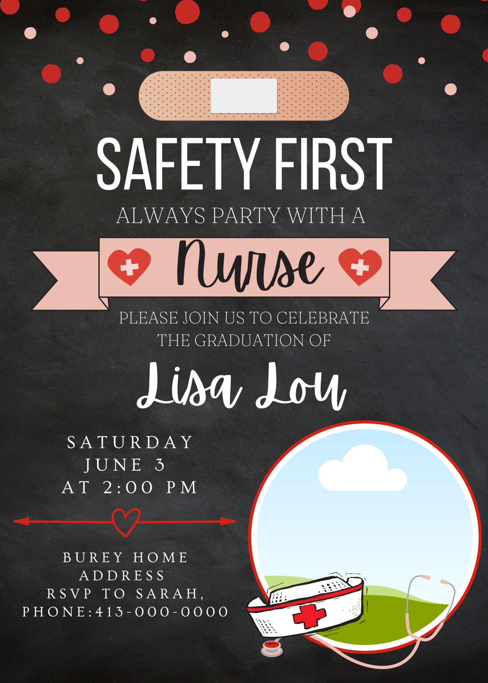 Nurse Graduation Invite - Etsy