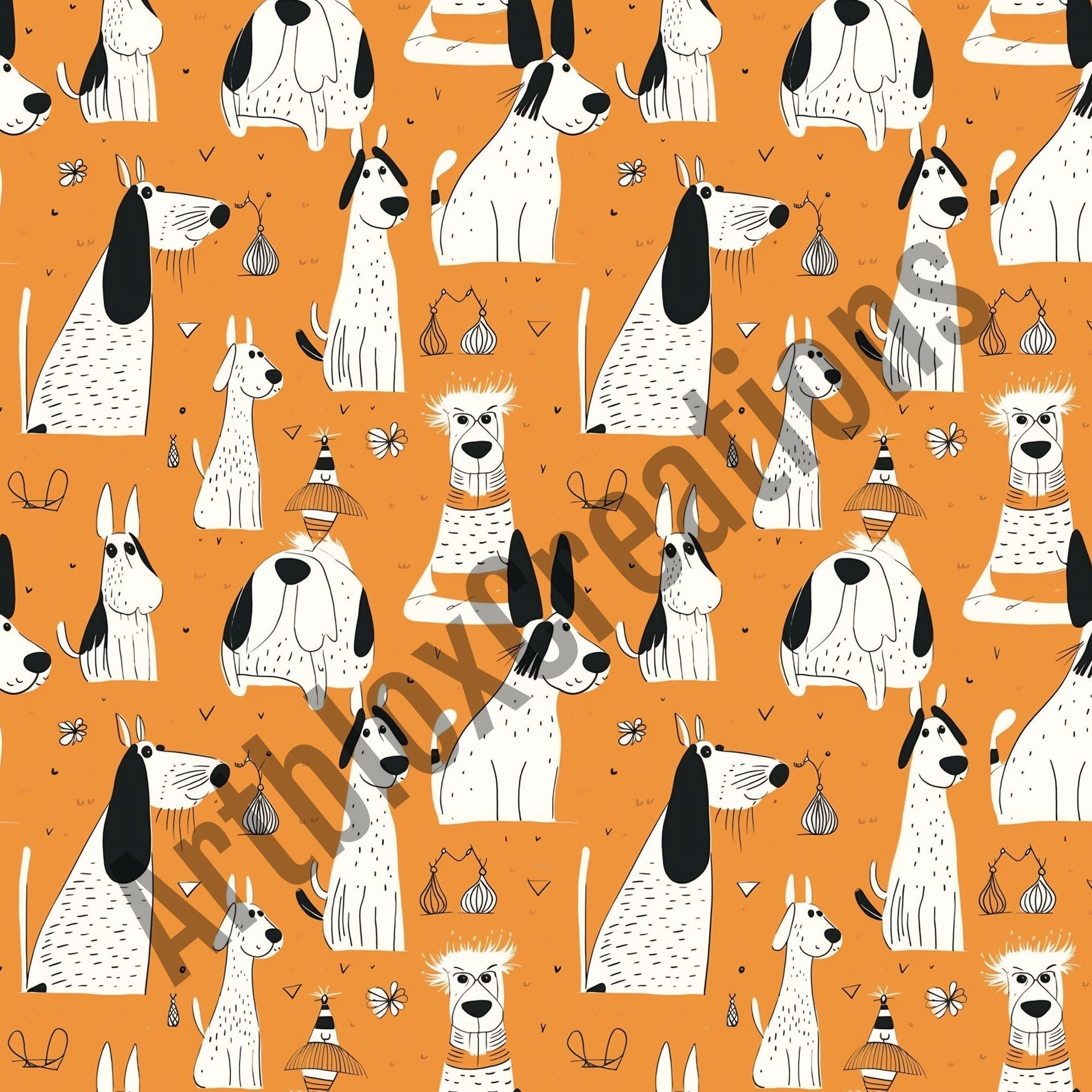 Cute Dogs Seamless Pattern, Kids Theme (digital Download) - Etsy