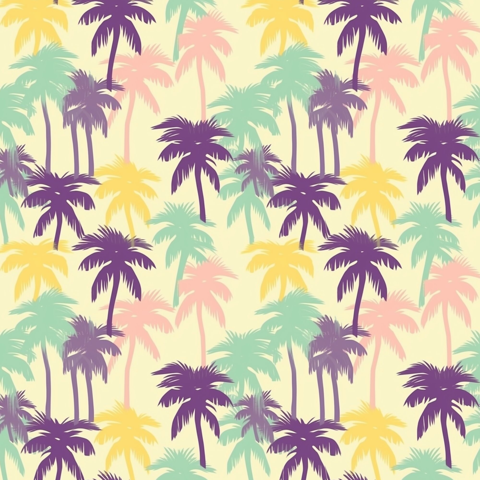 Tropical Palm Trees, Palm Trees Digital Pattern, Seamless Tropical ...