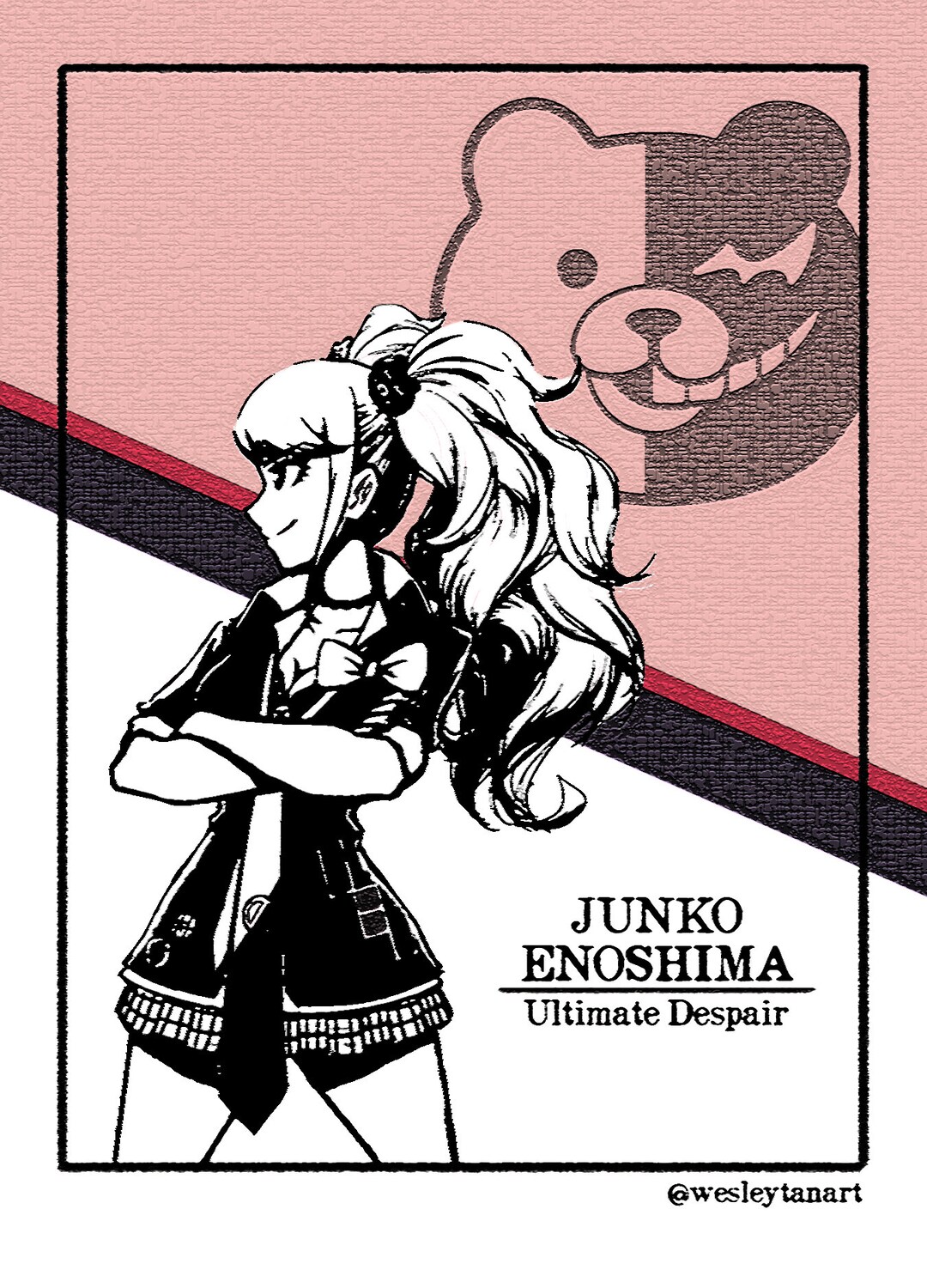 Junko Enoshima Danganronpa Character Art Print | 4.5 X 6.25 ...