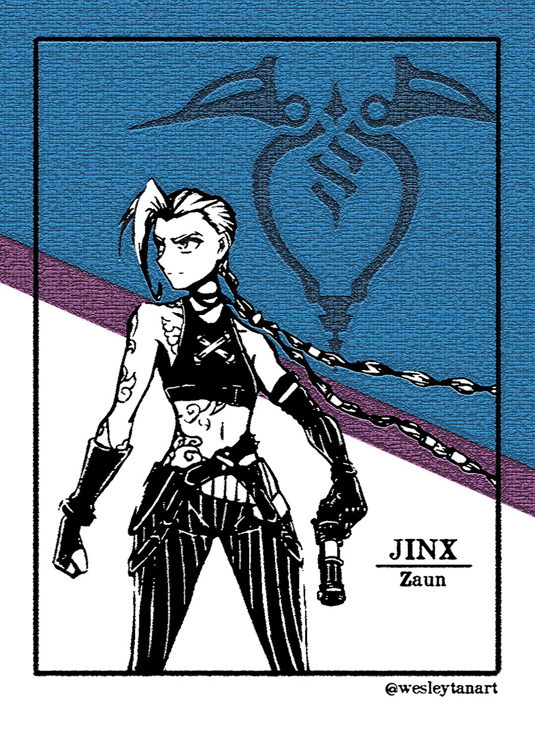 Jinx (arcane) League of Legends Ace Attorney Character Art Print | 4.5 ...
