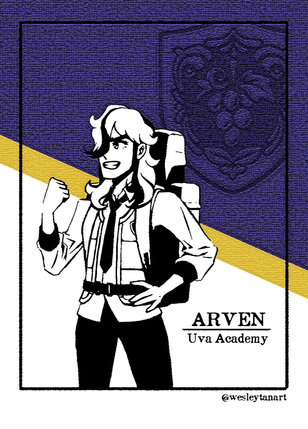 Arven Pokemon Scarlet and Violet Character Art Print | 4.5 X 6.25 ...