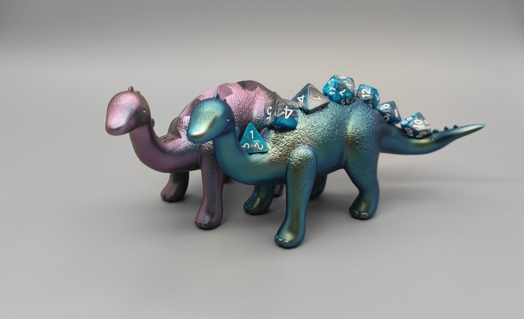 Shimmer Dienosaur Stegosaur Dice Holder | Dungeons and Dragons Dice ...