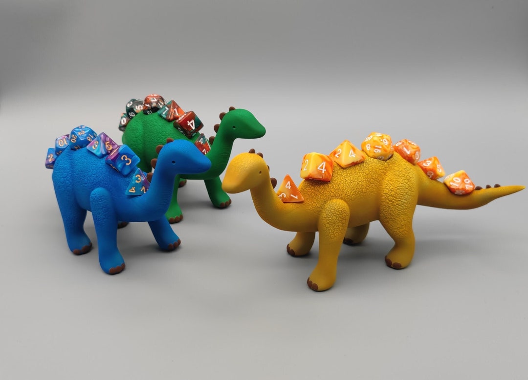 Dienosaur Stegosaur Dice Holder | Dungeons and Dragons Dice Holder | Cute Accessory Dinosaur ...