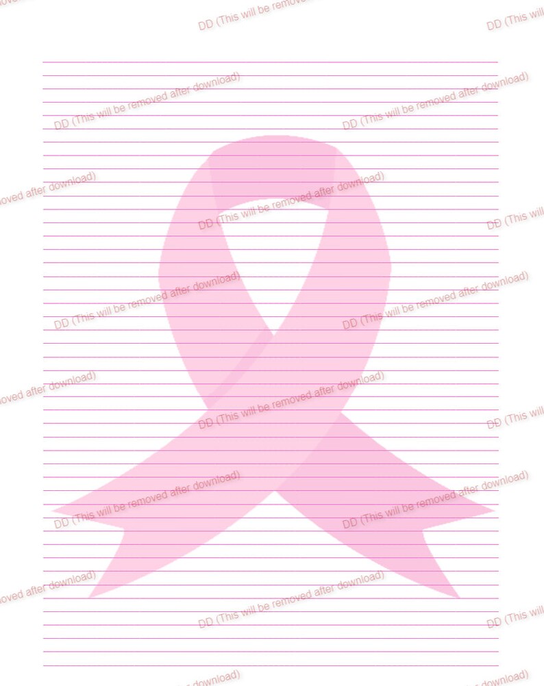 Printable Notebook Pages Celebrating Surviving Cancer. Instant Download ...