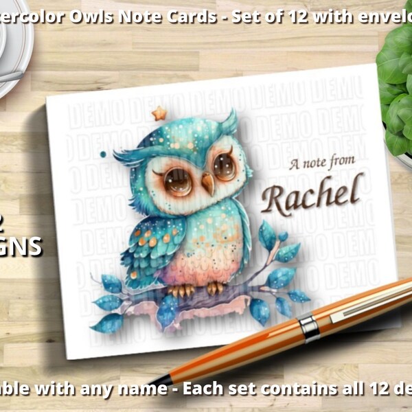 Watercolor Owl - Etsy