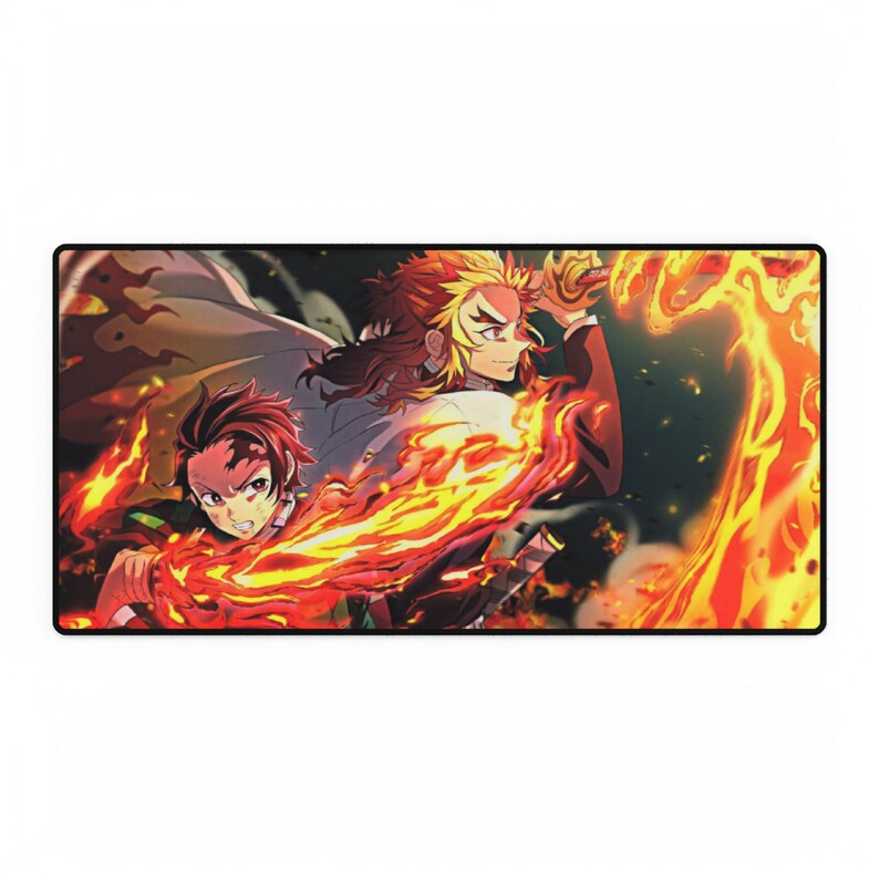 Large Anime Desk Mat Demon Slayer Desk Mat Gaming Desk Mat, Long Desk ...