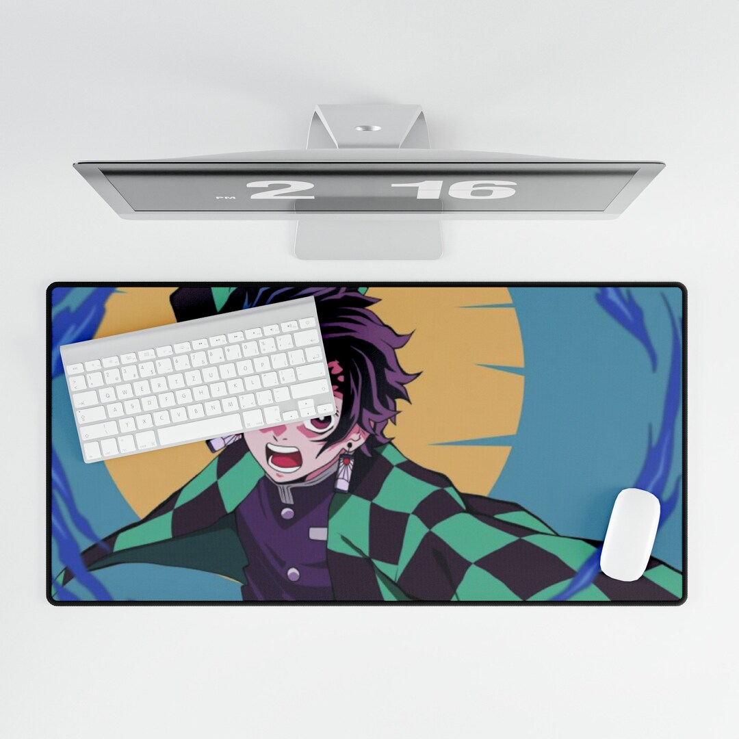 Large Anime Desk Mat Demon Slayer Desk Mat Gaming Desk Mat, Long Desk ...