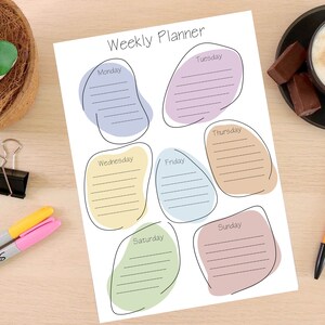 Minimalist Weekly Planner, Printable Daily Planner Template, Weekly ...