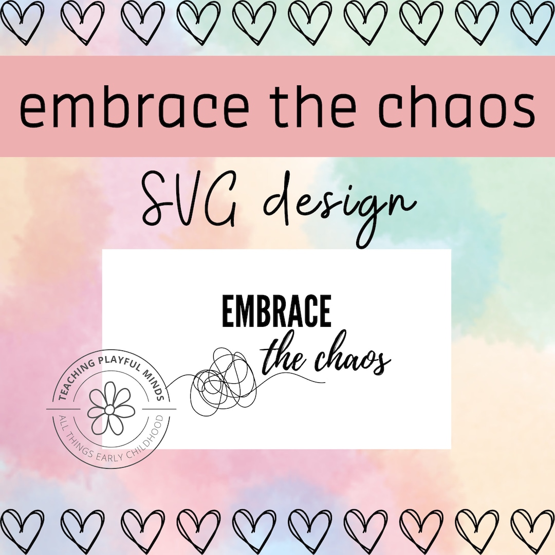 Teacher Svg-embrace the Chaos-crazy Svg - Etsy