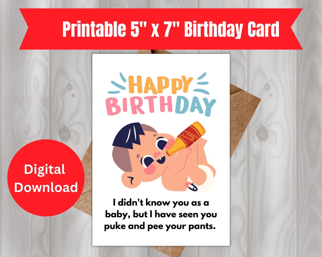 Funny Adult Birthday Card, Funny Card for Him, Funny Card for Her ...
