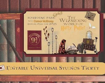 Surprise Universal Trip Ticket, Vacation Tickets, Boarding Pass ...