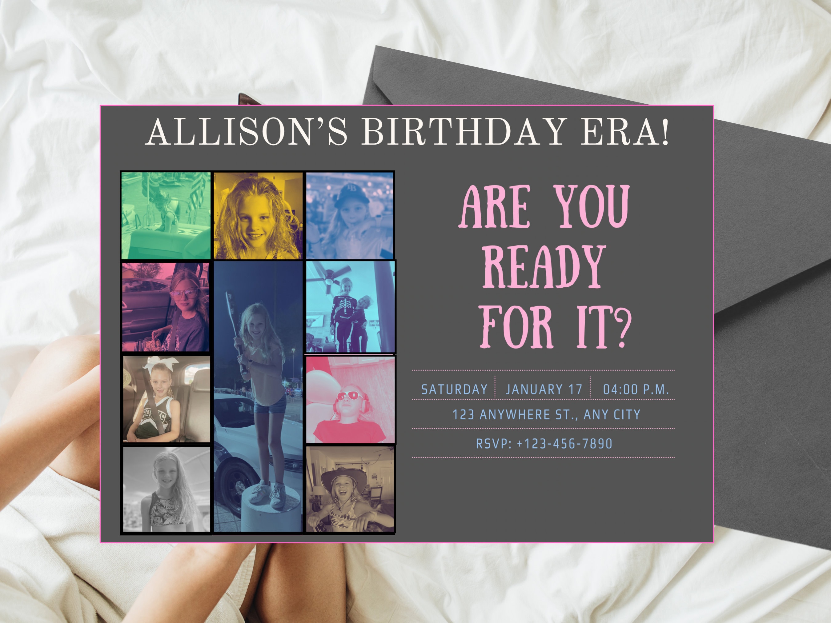 Personalized Taylor Swift Inspired Birthday Invitation, Eras Tour ...