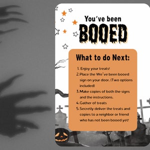 You've Been Booed Printable Halloween Kit, Boo Sign and Poem, Boo Your ...