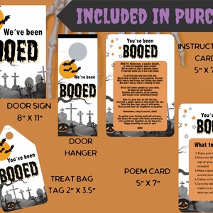 You've Been Booed Printable Halloween Kit, Boo Sign and Poem, Boo Your ...