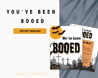 You've Been Booed Printable Halloween Kit, Boo Sign and Poem, Boo Your ...