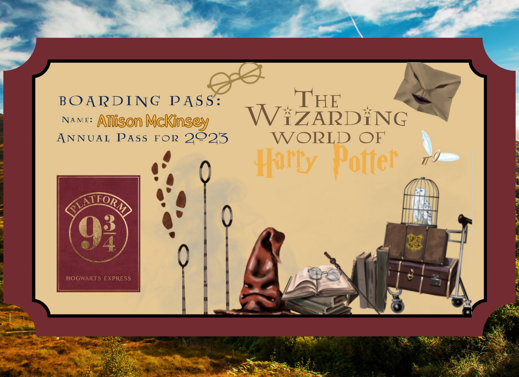 Surprise Universal Trip Ticket, Fake Vacation Tickets, Boarding Pass ...