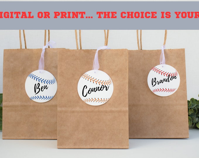 Baseball Team Gift Printable Tags - Etsy Canada