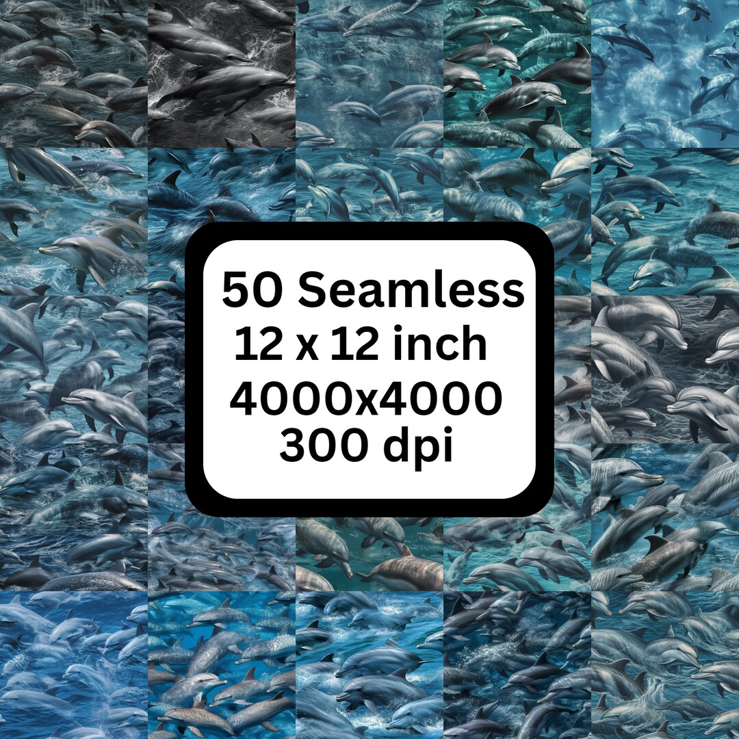 Dolphins Patterns for Fabric Instant Download Digital Paper - Etsy