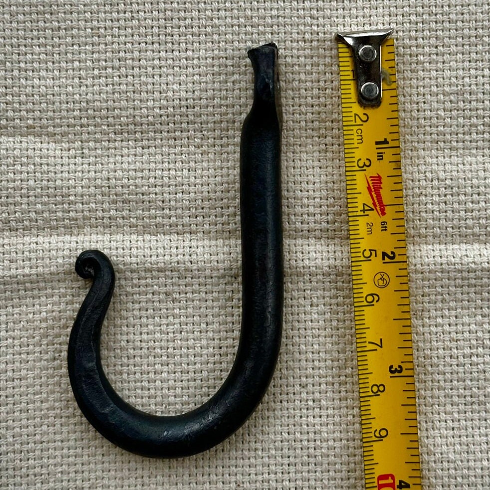 Simple Forged Hook Hand Forged Hook With Nail - Etsy