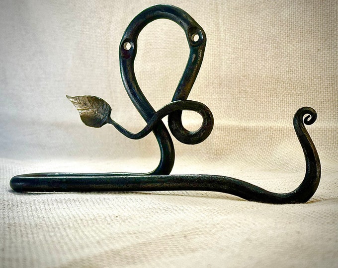 Metal Towel Holder - Blacksmith Hand Forged Towel Holder With Nails ...