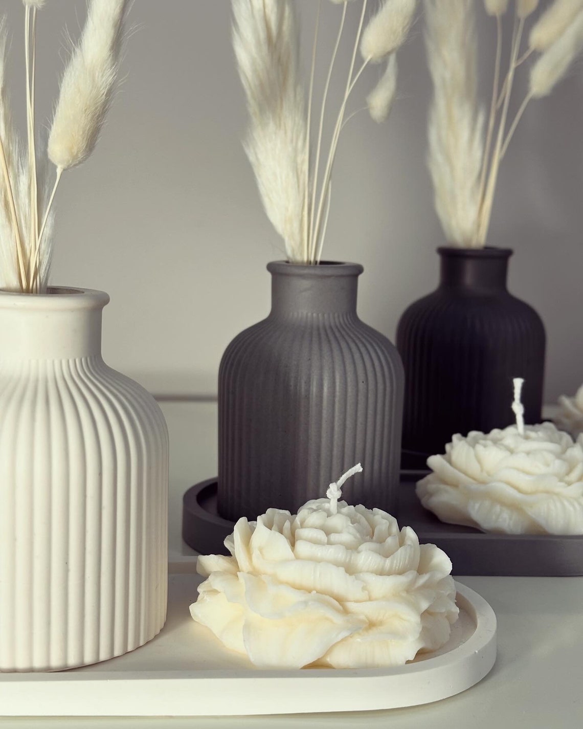 Handmade Gift Set | Bud Vase | Oval Tray | Peony Candle | Hamdmade ...