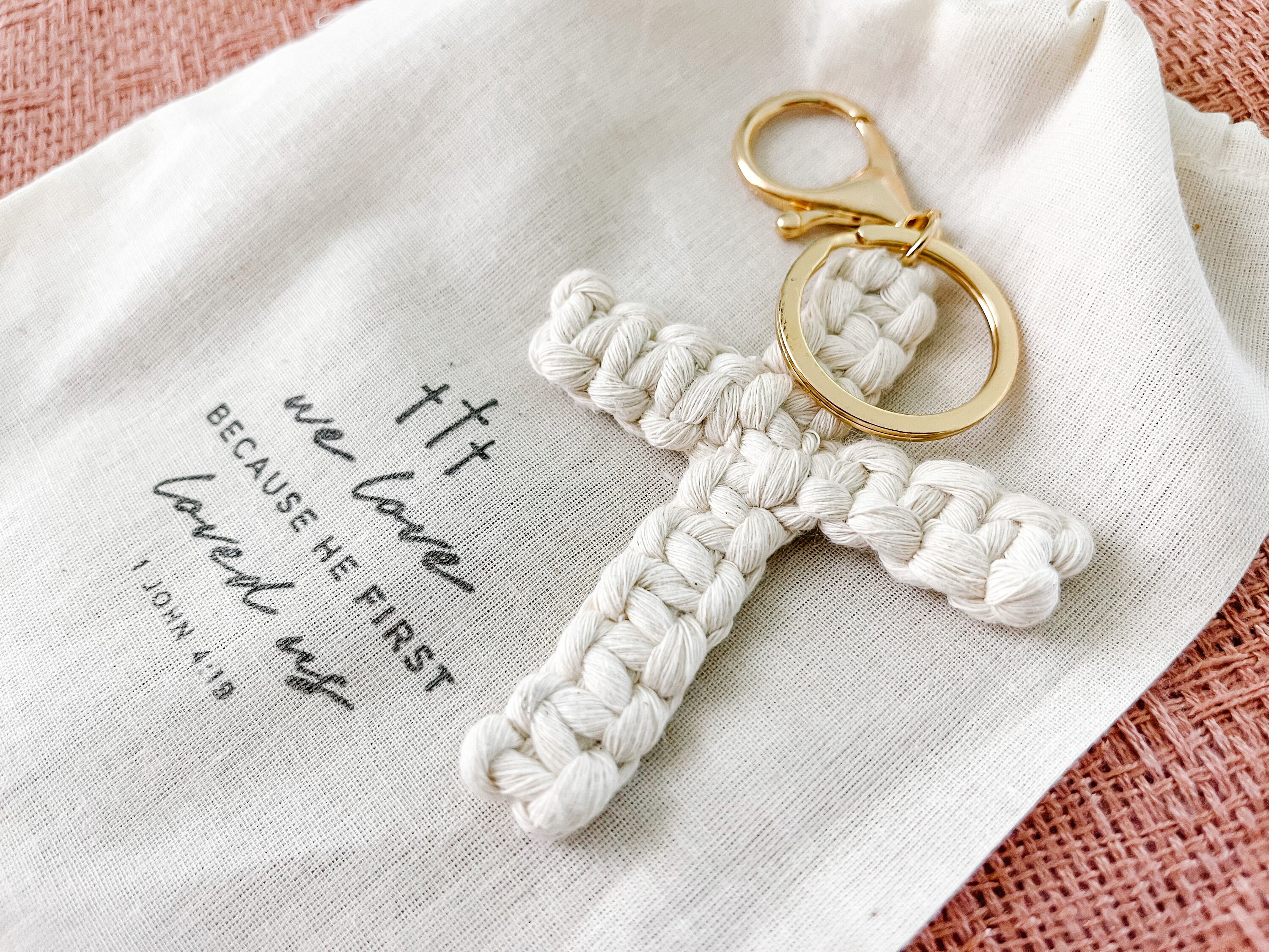 Macrame Cross Keychain - Etsy