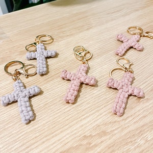 Macrame Cross Keychain - Etsy