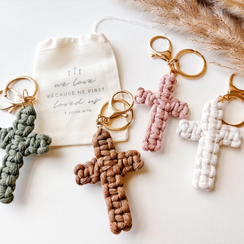 Cross Keychain - Etsy