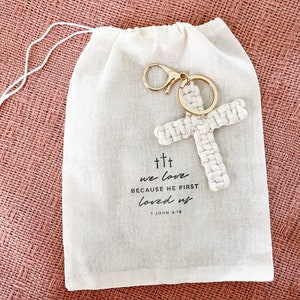 Macrame Cross Keychain - Etsy