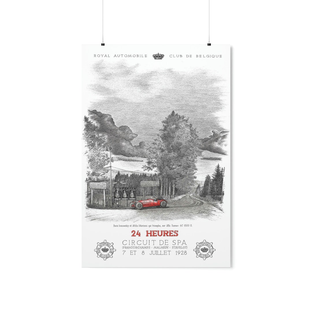 24 Hours of Spa 1928 Spa Francorchamps, Belgium Alfa Romeo Race Car ...