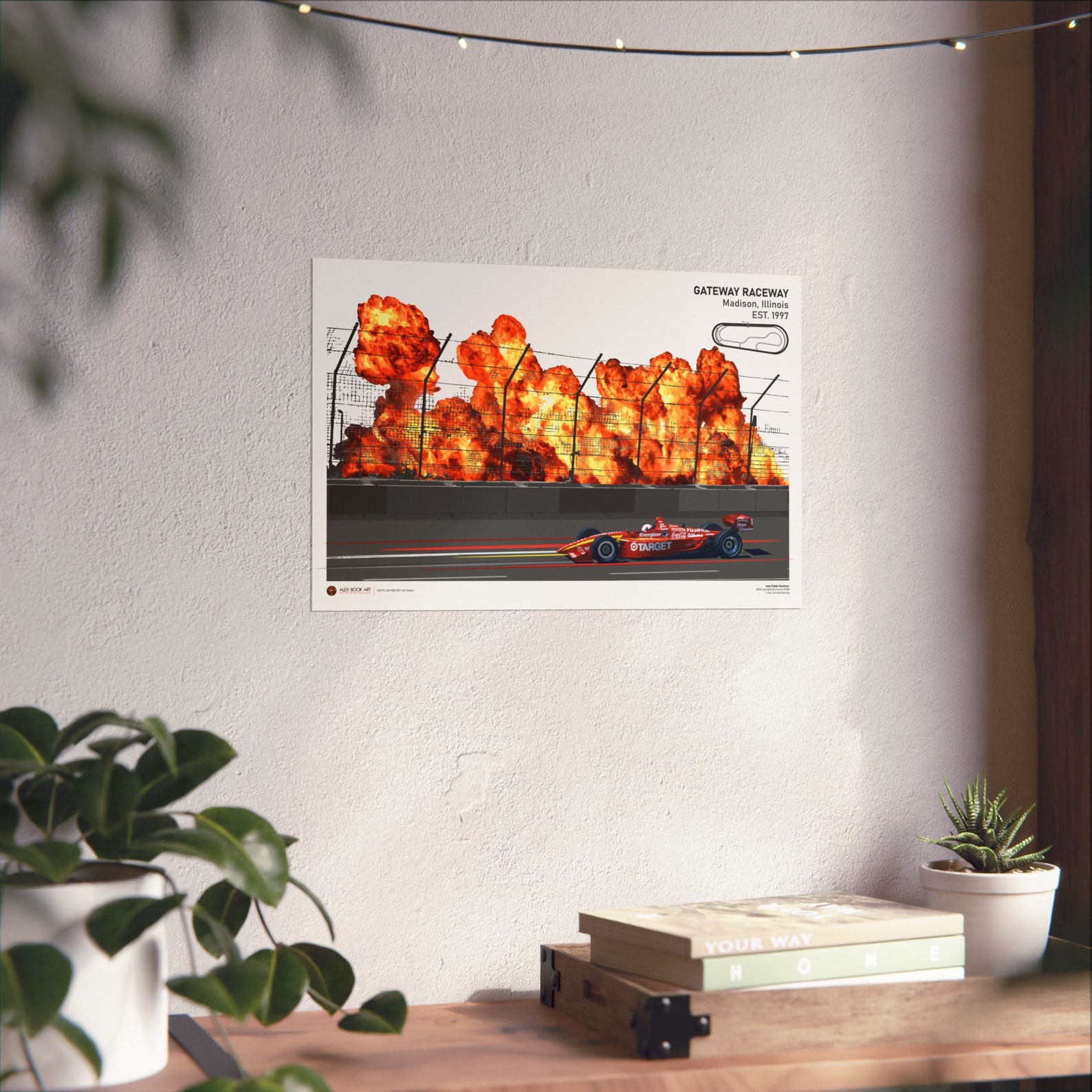 Gateway Raceway Indy Poster INDYCAR Juan Pablo Montoya Art Print ...