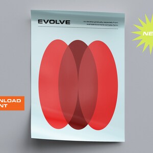 Instant Download IMPACTFUL Wall Art, Printable Digital Design Retro ...