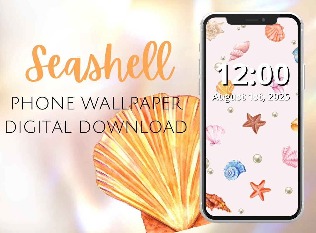 Beachy SEASHELL Phonewallpaper! - Coastal Themed Wallpaper, Beachy ...