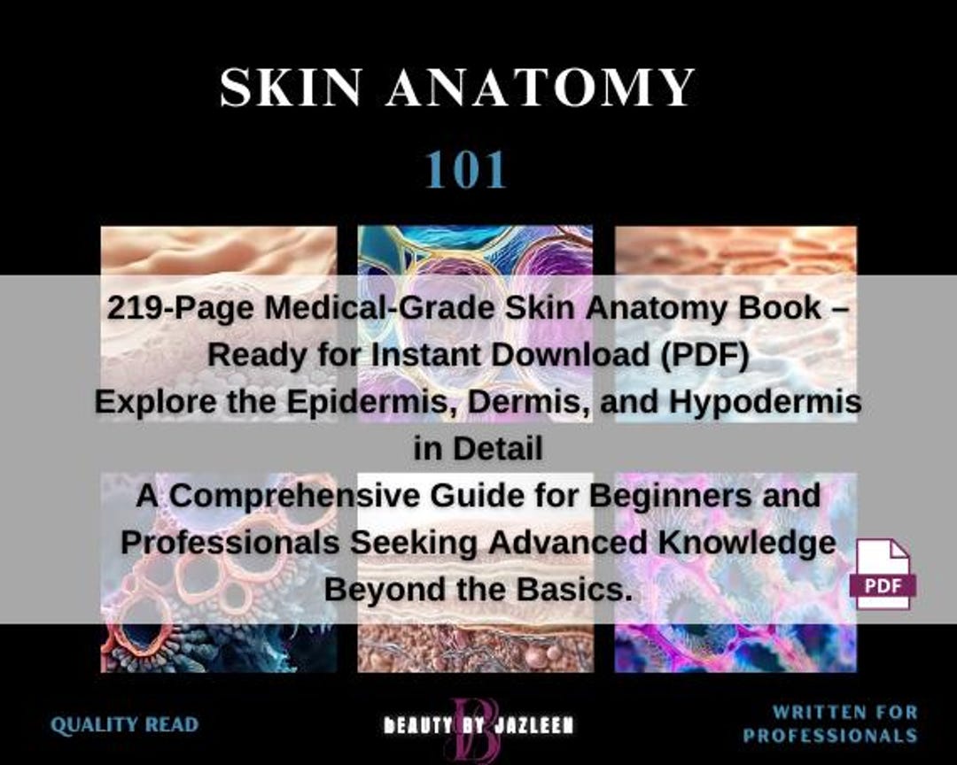 Skin Study Guide, Advanced Anatomy for Skincare Education, Beauty ...