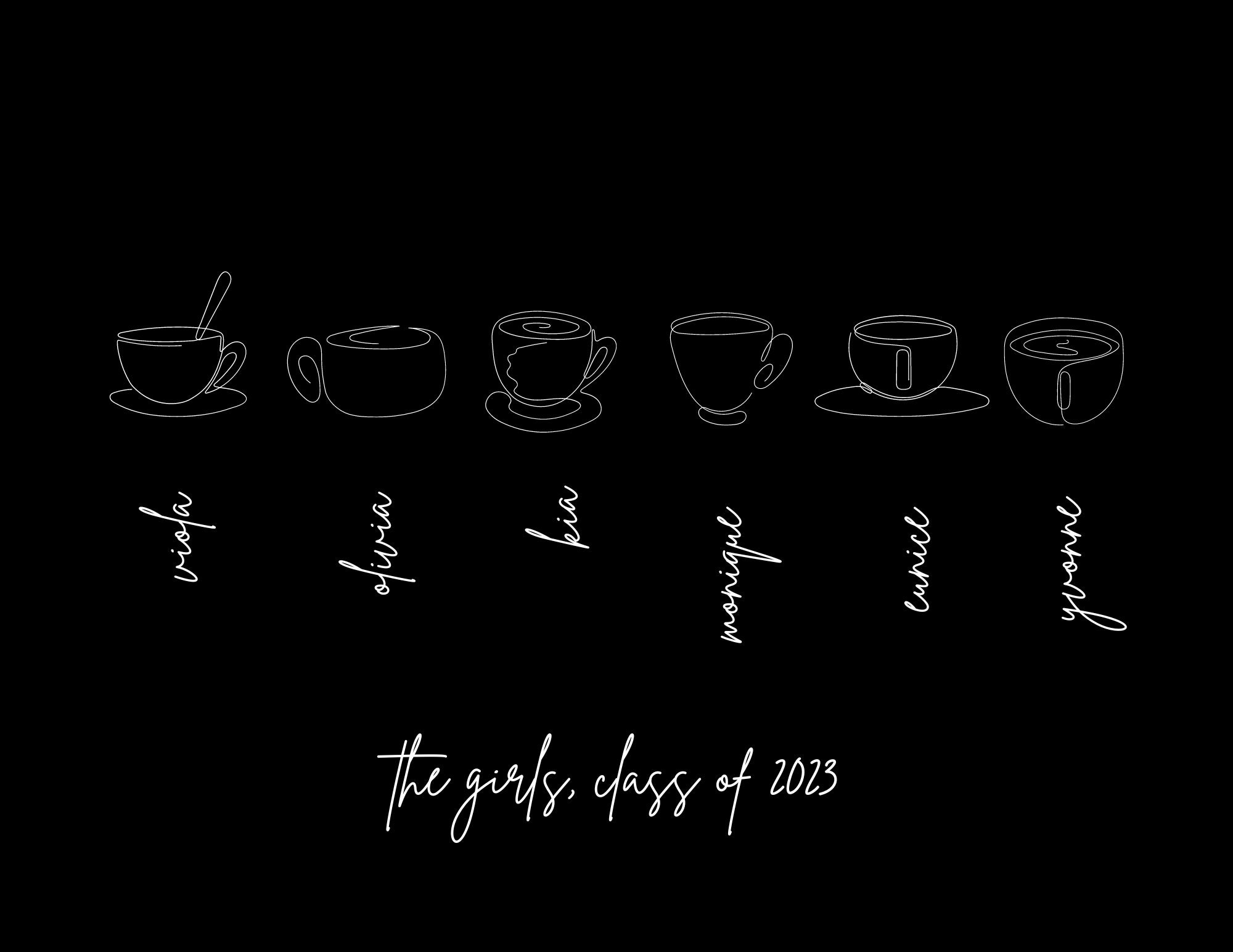Simple Black and White Mug Drawing Wall Art, Custom Minimalist Mug and ...