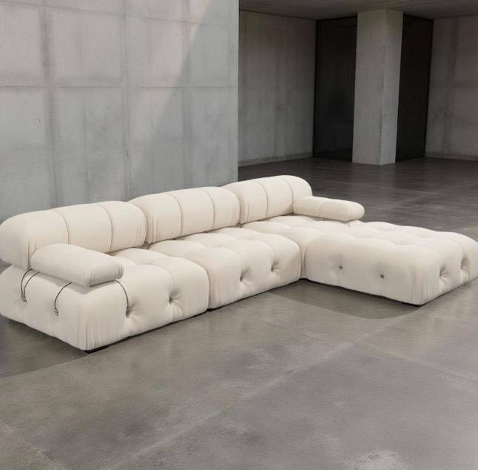 Velvet Bubble Couch, 3-seater Modular Sectional Sofa With Ottoman - Etsy