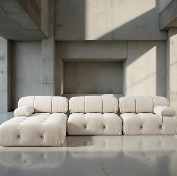 Velvet Bubble Couch, 3-seater Modular Sectional Sofa With Ottoman - Etsy