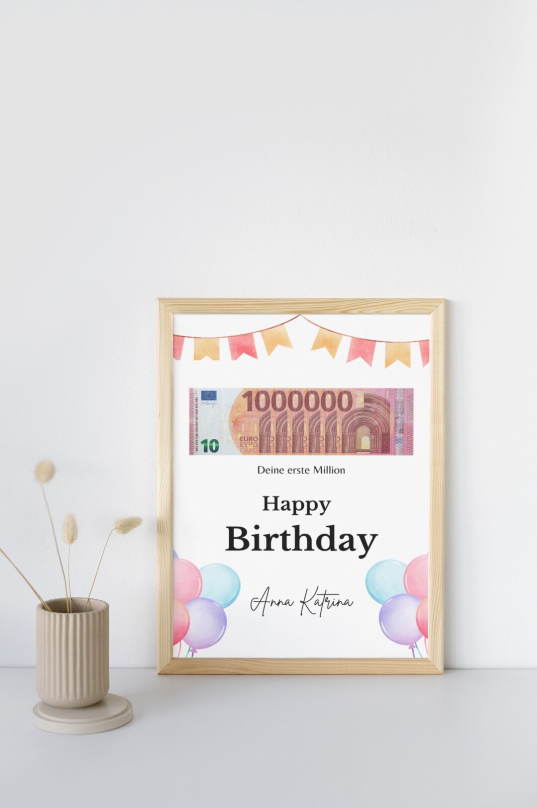 Cash Gift your First Million Personalized PDF Template for Printing ...