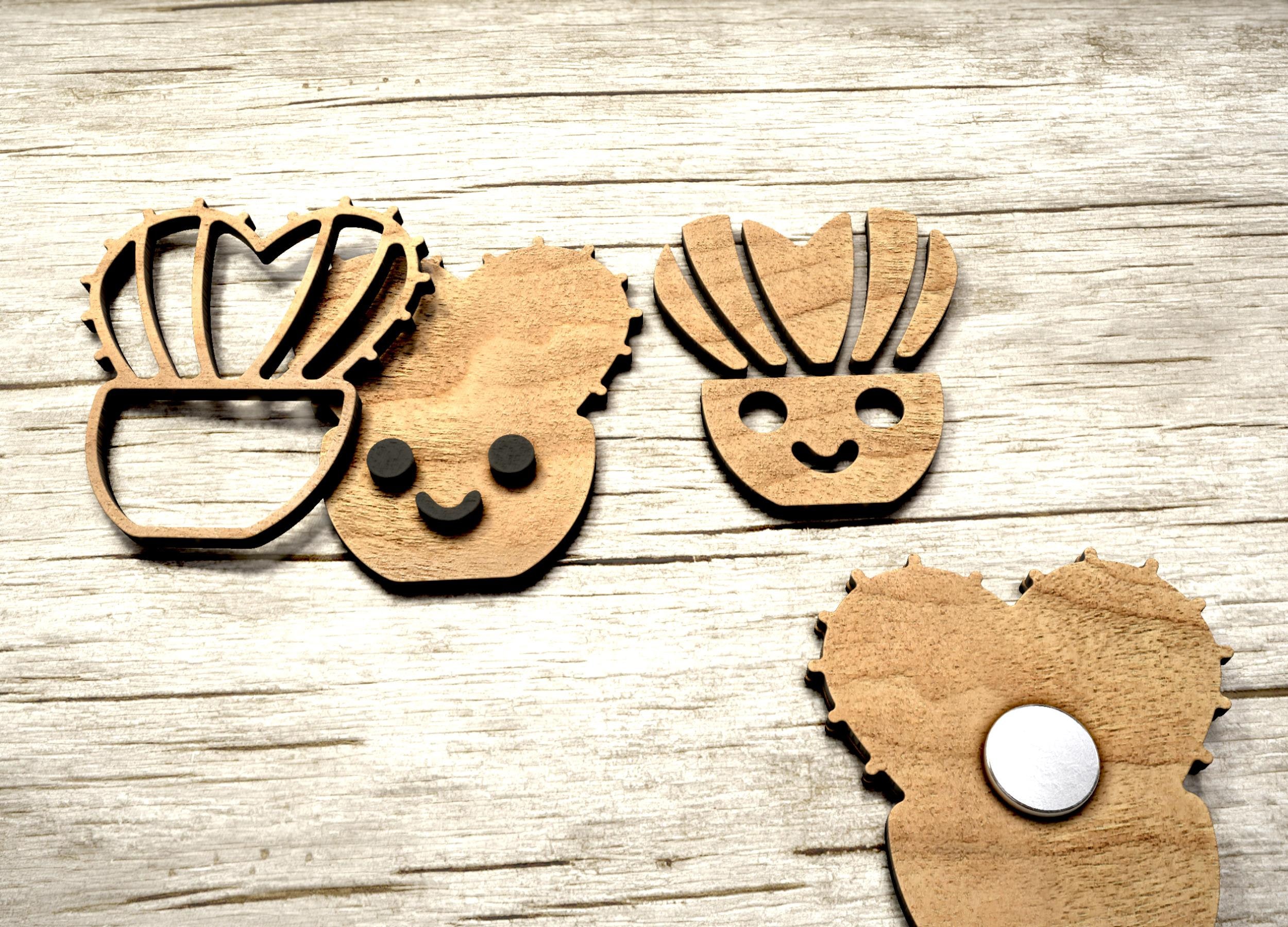 Succulent Magnets SVG Files, Cactus Magnet Collection Files, Honeybee ...
