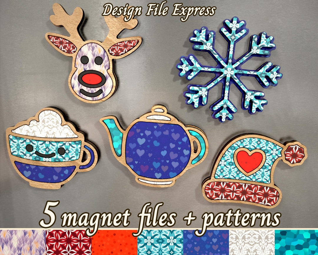 Winter Magnets SVG Collection, Laser Cut Files (digital Download) - Etsy