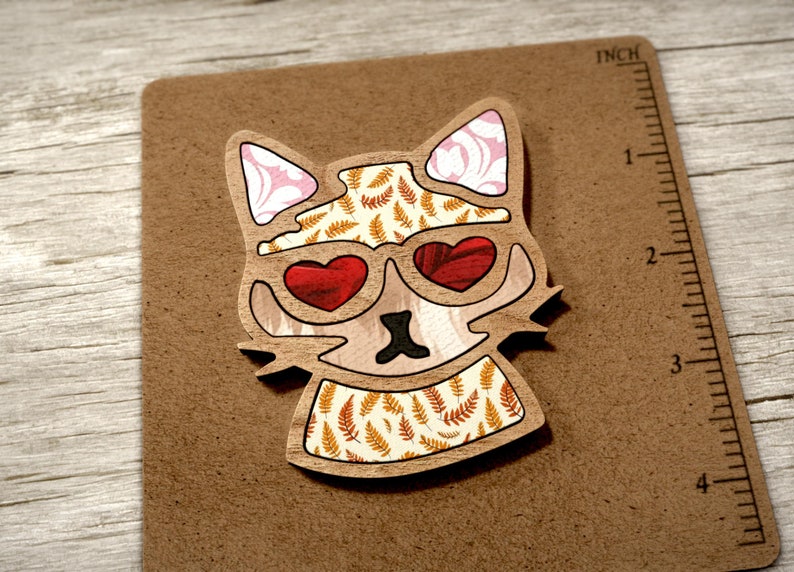 Cat Magnet SVG Files: Laser Cut Feline Fridge Magnets (digital Download ...