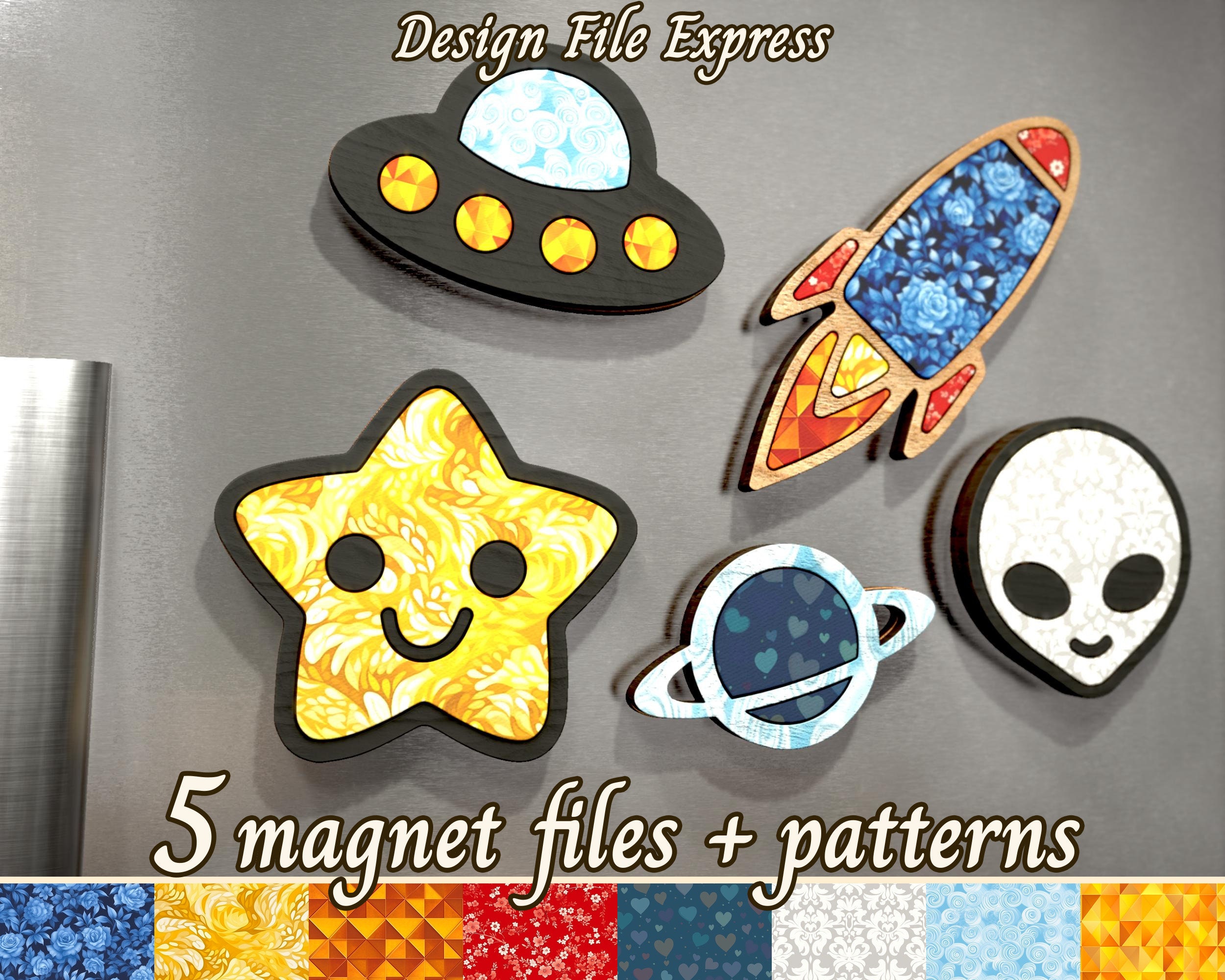 Space Magnets SVG Files Space Magnet Collection Files Ufo - Etsy