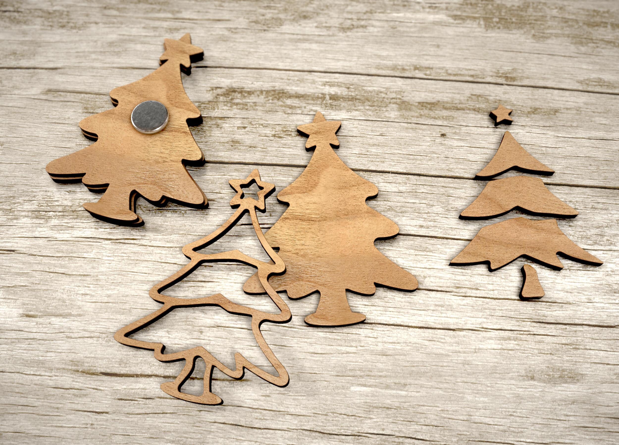 Christmas Magnets SVG Files, Angel Merry Christmas Tree Crip Star ...